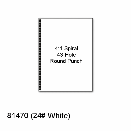 One Case: 8-1/2″ x 11 24# White – 4:1 Spiral 43-Hole Punch – Perfect ...
