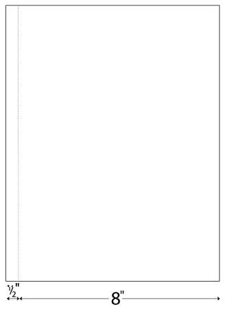 One Case : 8-1/2″ x 11 20# White – Vertical Perf at 1/2? from 11? Side ...