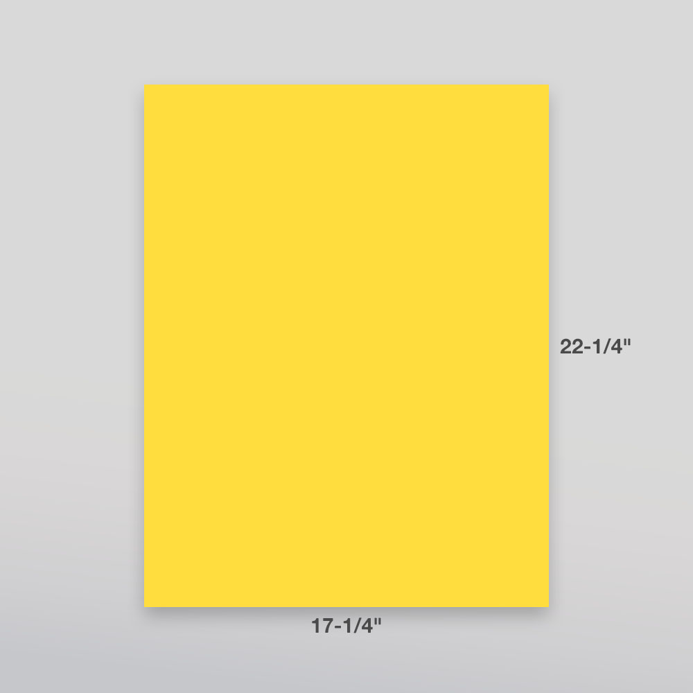 Wausau 17-1/4" x 22-1/4" Solar Yellow Astrobright Signature Offset ...