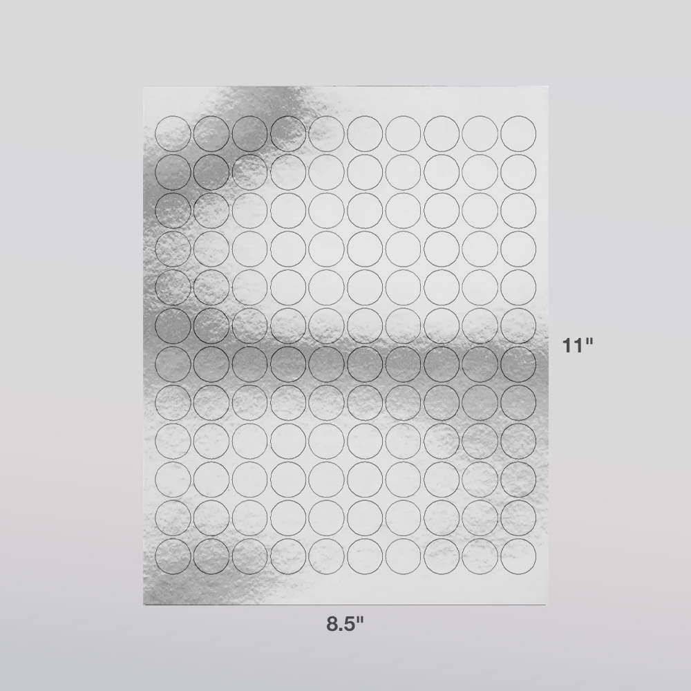 Wausau 8-1/2" x 11" Dull Silver Foil Laser Stock Die Cut Label DC01869 ...
