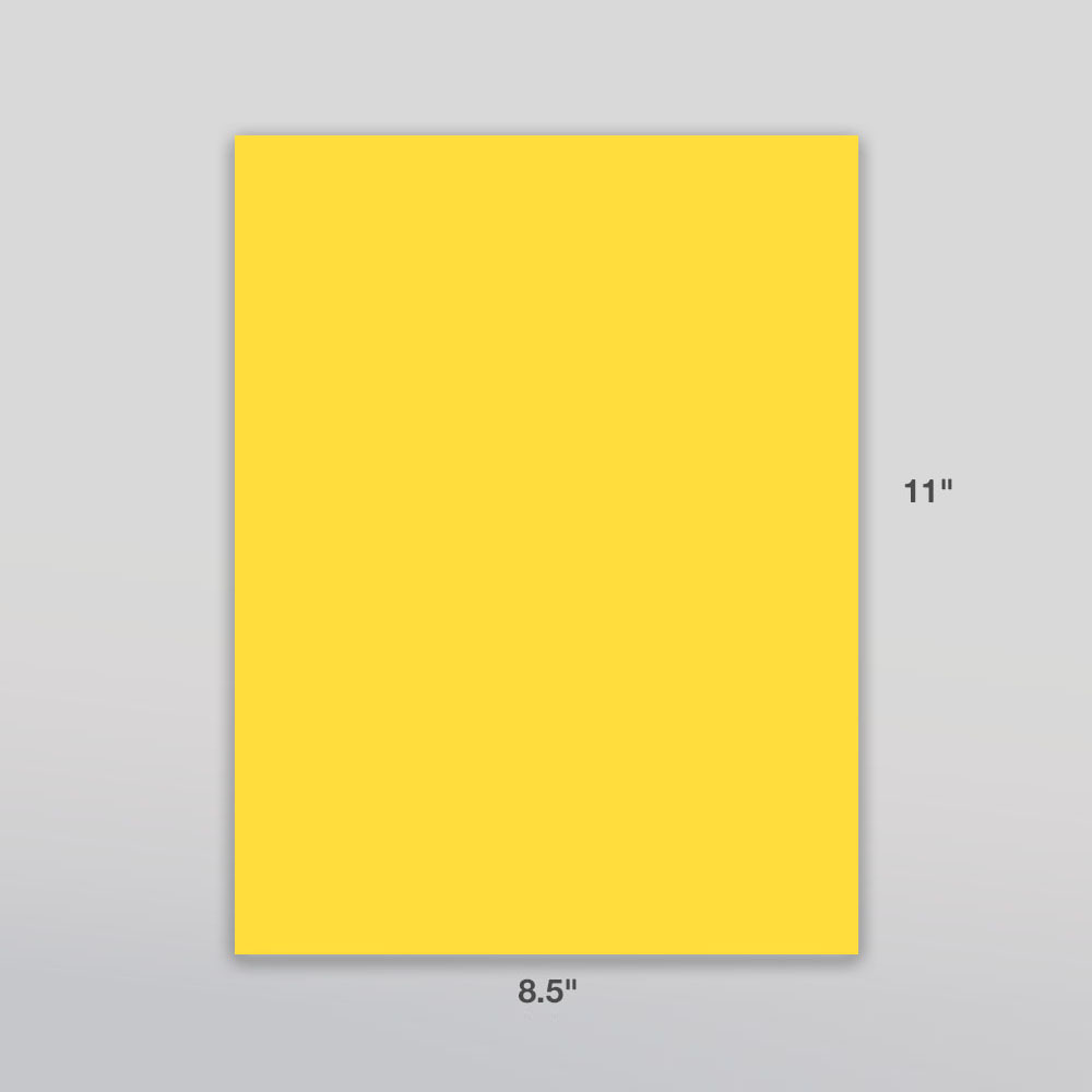 Wausau 8-1/2" x 11" Solar Yellow Astrobright Laser Die Cut Label ...