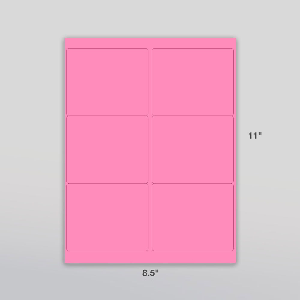 Wausau 8-1/2" x 11" Pulsar Pink Astrobright Laser Die Cut Label DC01430 ...