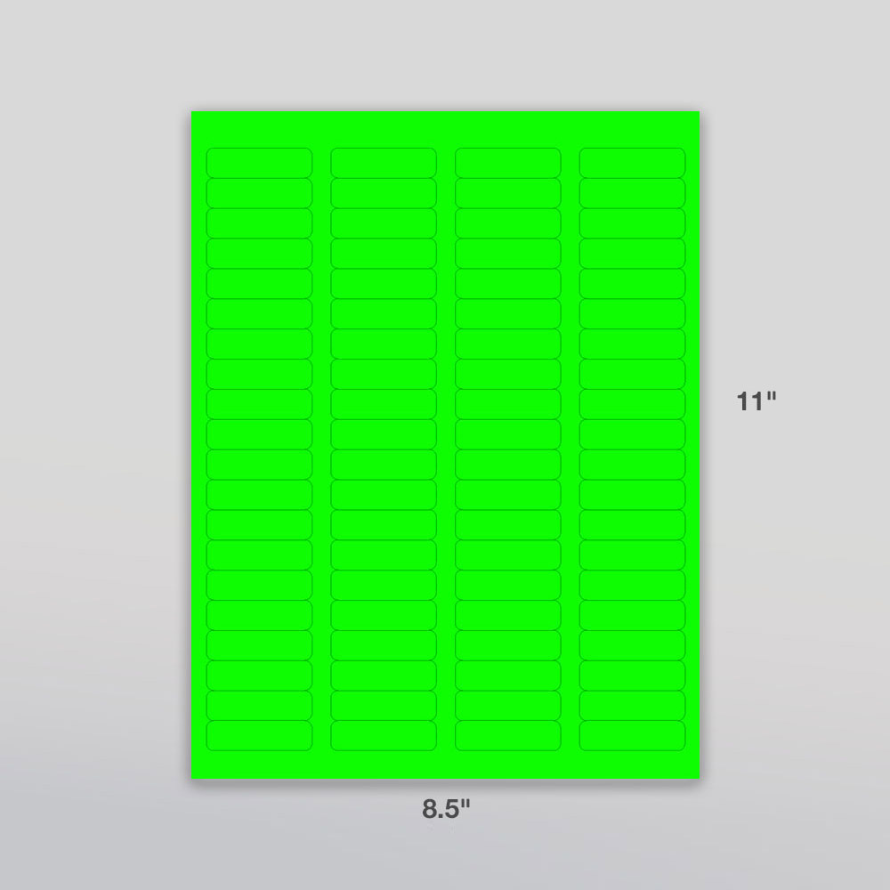 Wausau 8-1/2" x 11" Gamma Green Astrobright Laser Die Cut Label DC01433 ...