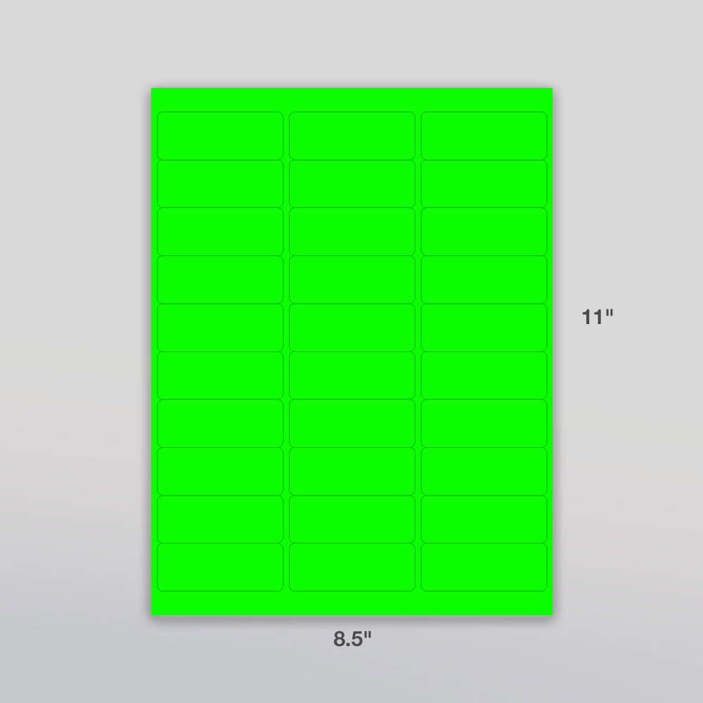 Wausau 8-1/2" x 11" Gamma Green Astrobright Laser Die Cut Label DC01434 ...