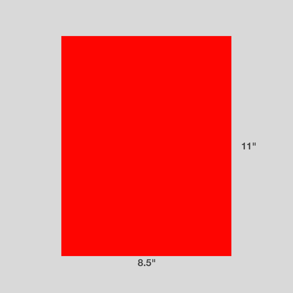 Wausau 8-1/2" x 11" Re-entry Red Astrobright Signature Offset Grade ...