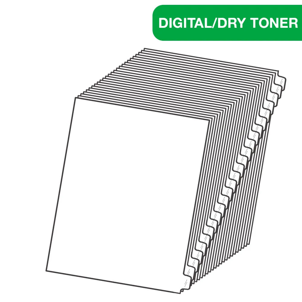 DocuCopy White w/ Clear Tabs 26 Cut Straight (40 sets per carton) Legal ...