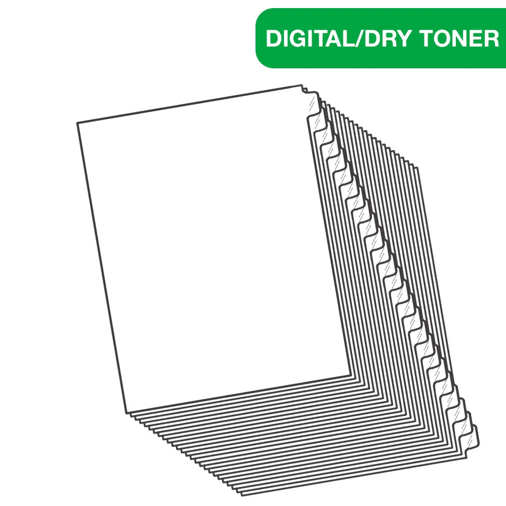 DocuCopy White w/ Clear Tabs 26 Cut Reverse Legal Copier Gen2 Clear ...